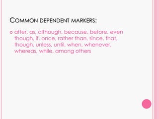 Dependent clauses | PPT