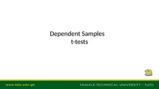 DEPENDENT SAMPLE T-TEST.pptxdxjfdjdksskd | PPT