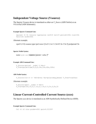 Dependent voltage source (vsource) | PDF | Computer Peripherals | Computing