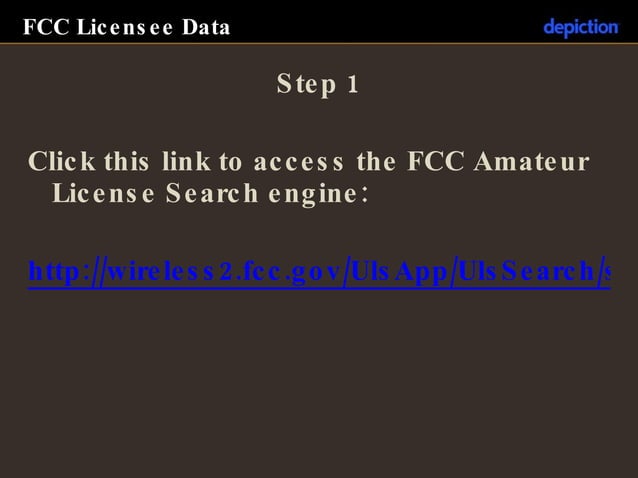 Depicting FCC Amateur Radio Licensees | PPT