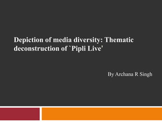 Depiction of media diversity | PPTX