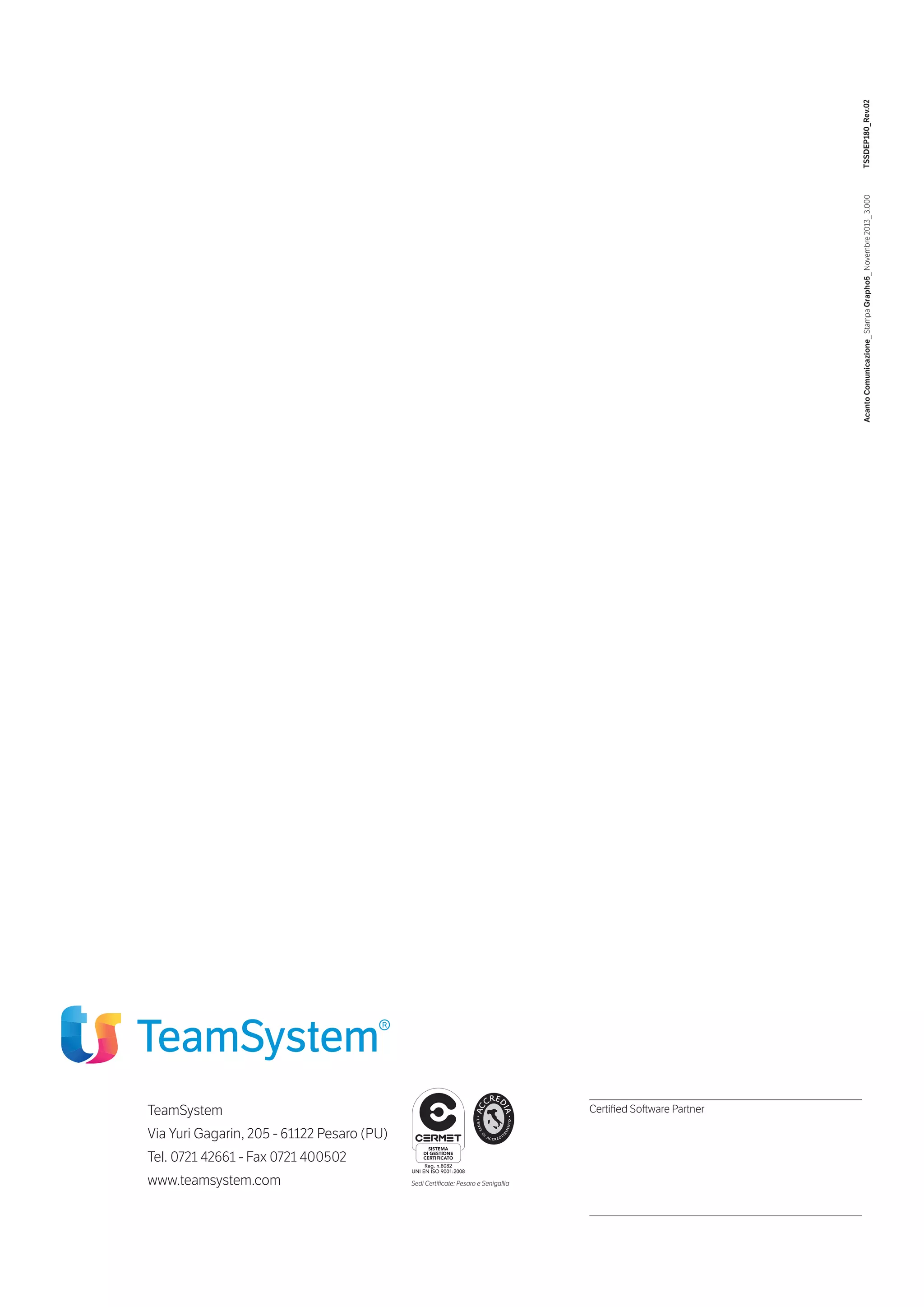 Depliant Console Telematici TeamSystem | PDF