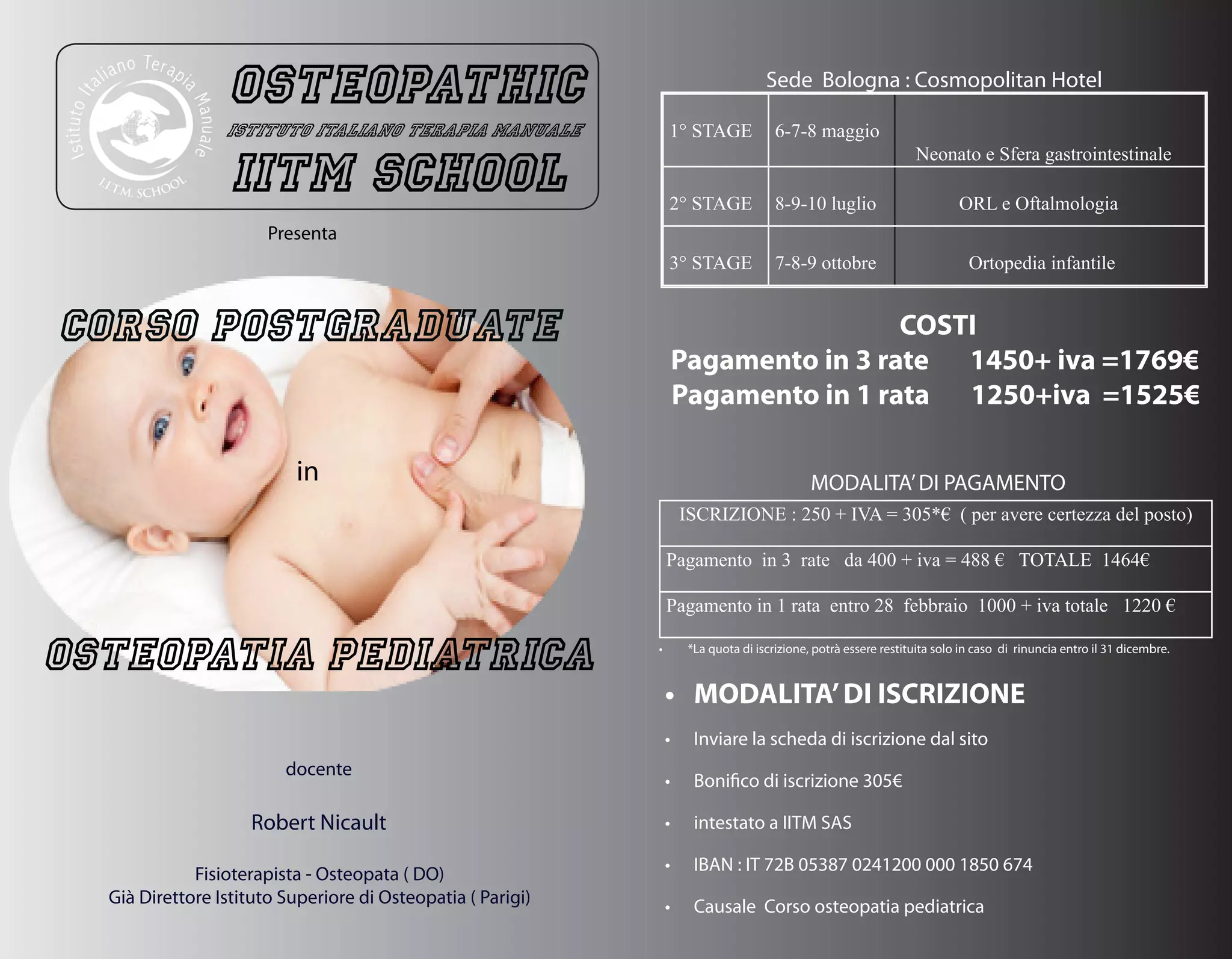 Depliant corso osteopatia pediatrica pdf | PDF