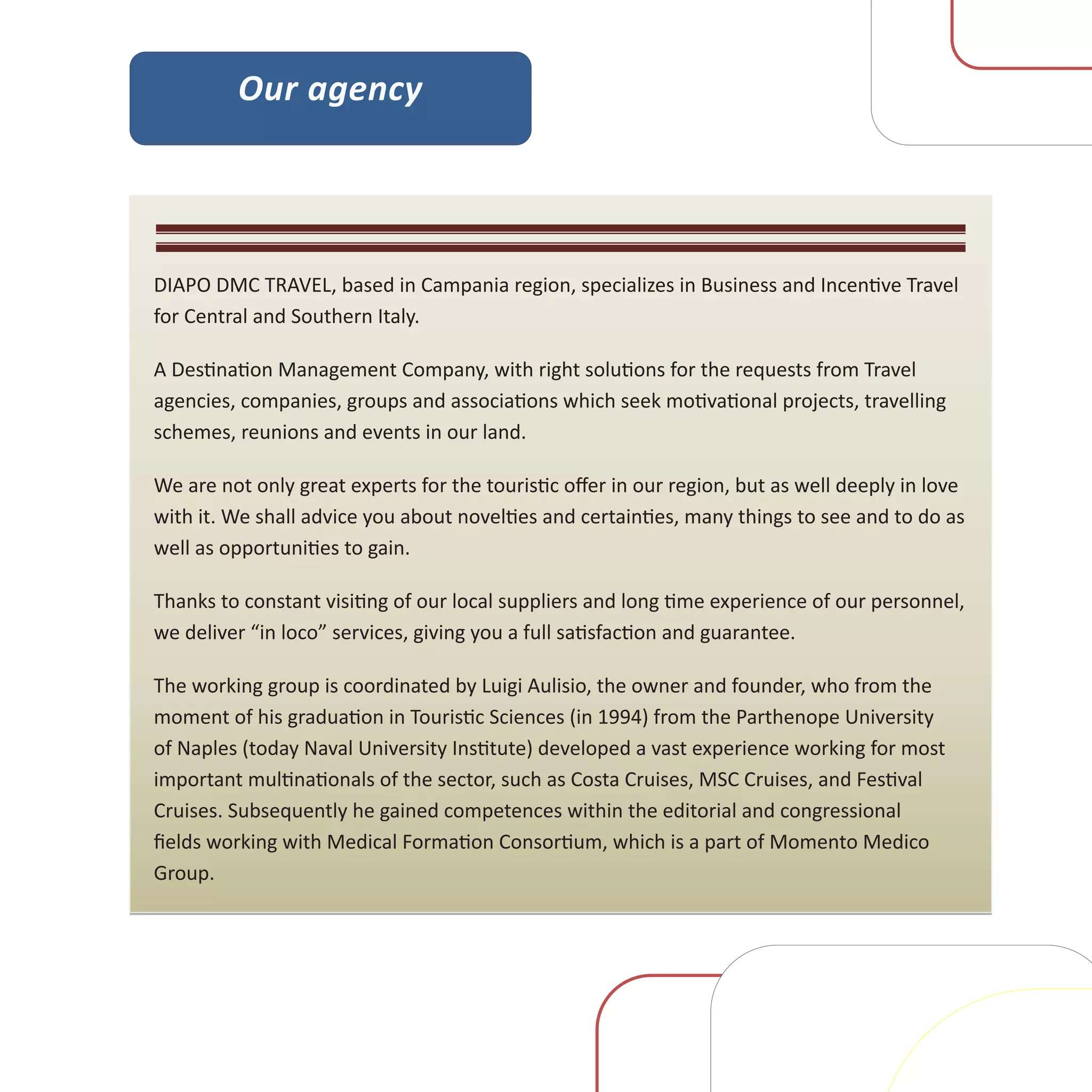 Diapo dmc travel - our proposals - | PDF