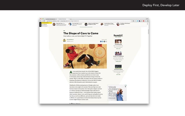 Deploy First, Develop Later | PPT