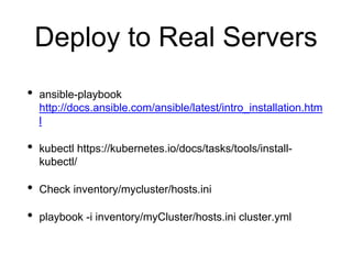 Deploy High Availability Kubernetes With Kubespray Ppt