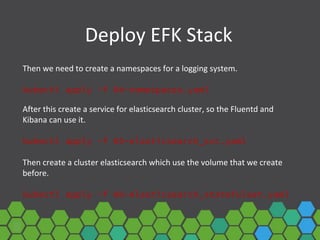 Deploy Prometheus - Grafana and EFK stack on Kubic k8s Clusters | PPT