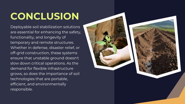 Deployable Soil Stabilization Solutions for Temporary and Remote ...