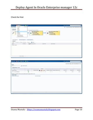 Deploy agent in em12c | PDF