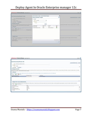 Deploy agent in em12c | PDF