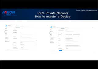 Deploy an offline, private LoRaWAN Network | PPT