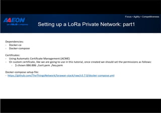 Deploy an offline, private LoRaWAN Network | PPT