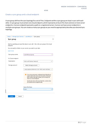 Azure File Share and File Sync guide (Beginners Edition) | DOCX