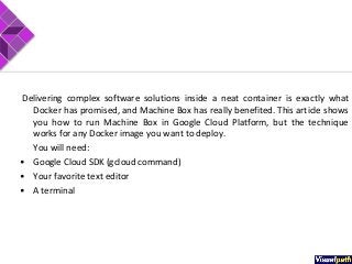 Deploy docker containers in google cloud platform