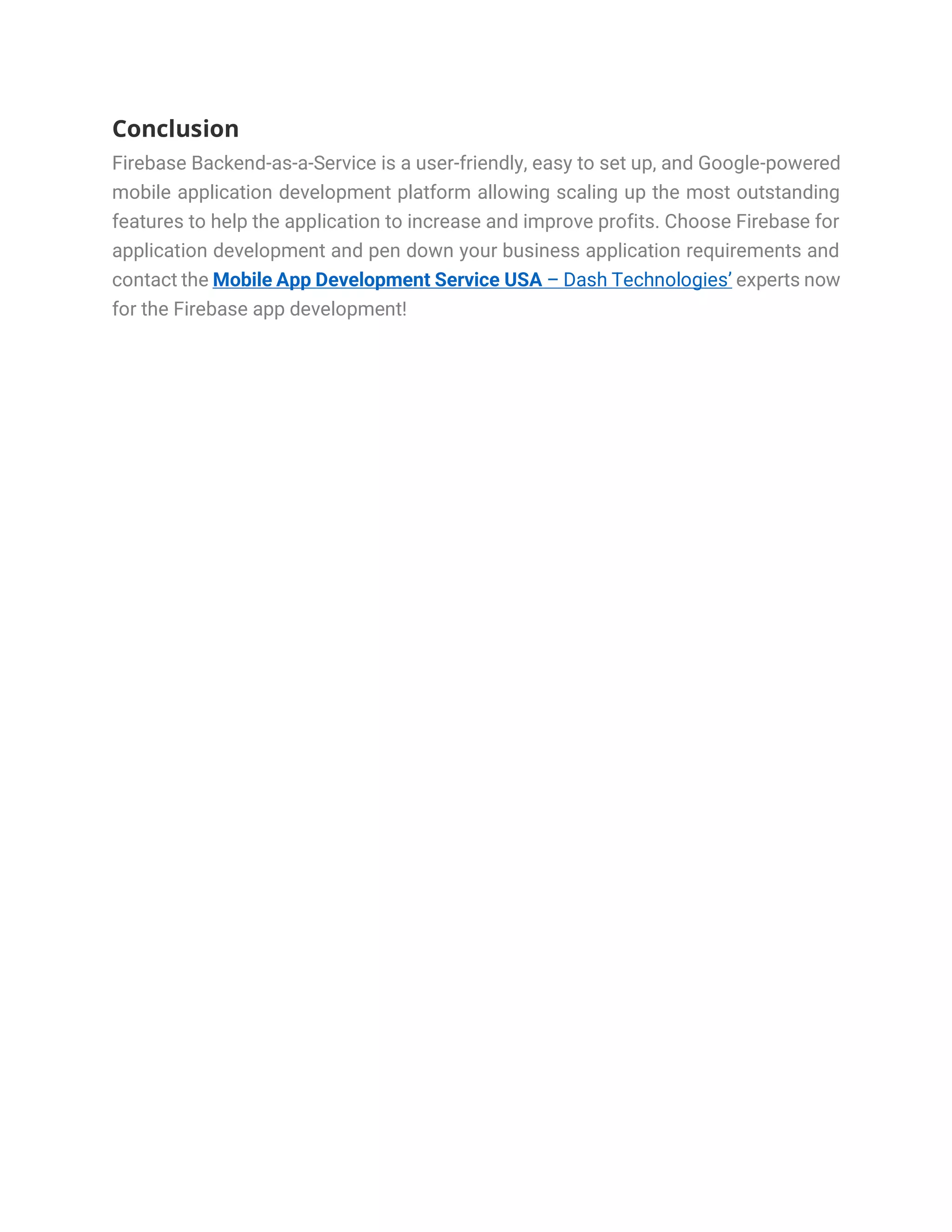 Deploy Firebase Backend As A Service Model For Application Development