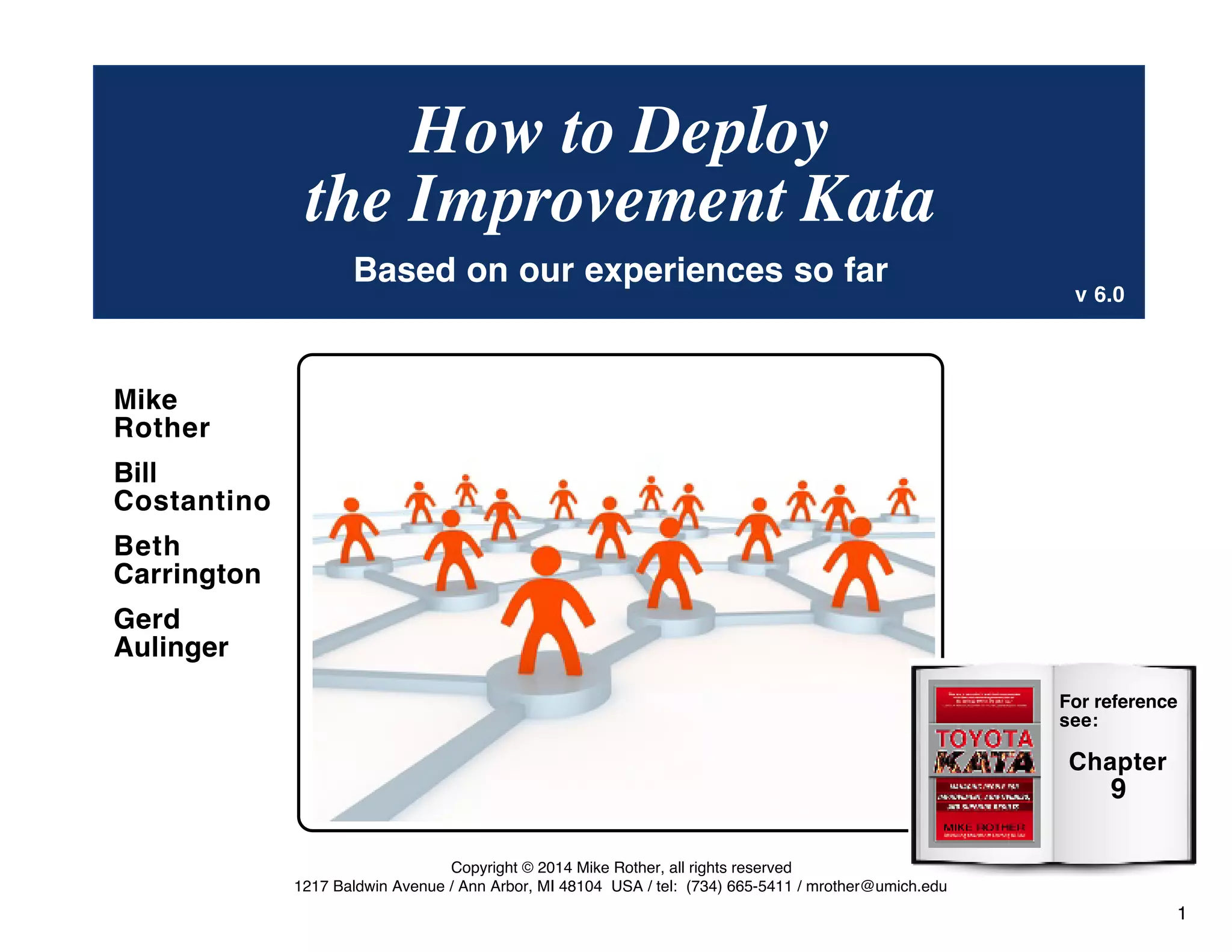 How to Deploy the Improvement Kata v7.0 | PDF