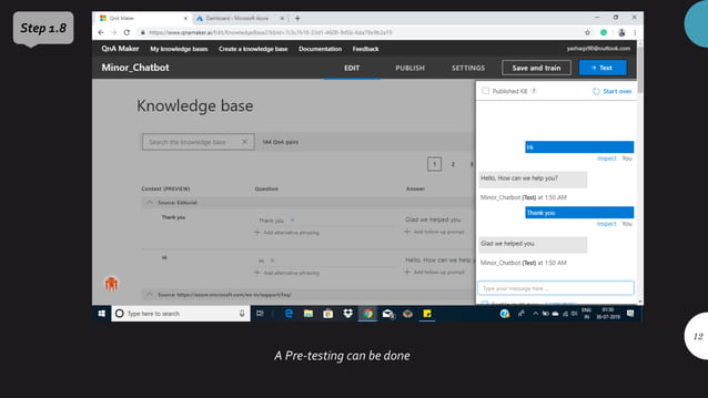 Deploying a ChatBot Service using Microsoft Azure | PDF
