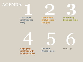 Deploying analytics with a rules based infrastructure pawcon sf 2011 | PPT