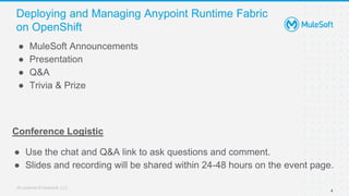 Deploying and Managing Anypoint Runtime Fabric on OpenShift | PPTX
