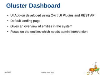 Deploying and managing gluster using ovirt - fudcon2015 | PPT