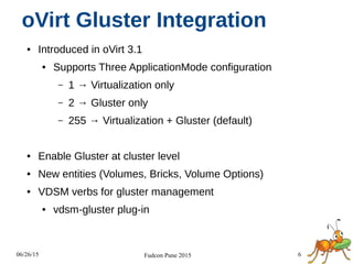 Deploying and managing gluster using ovirt - fudcon2015 | PPT