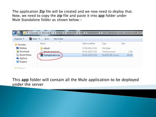 Deploying and running in mule standalone | PPT