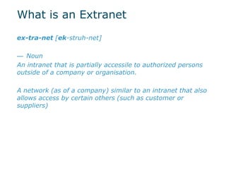 Deploying an Extranet on SharePoint | PPTX