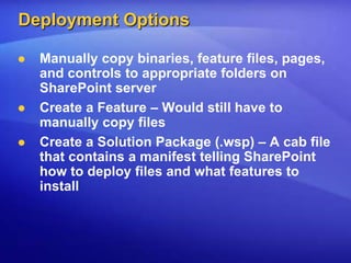 Deploying Code In SharePoint | PPT