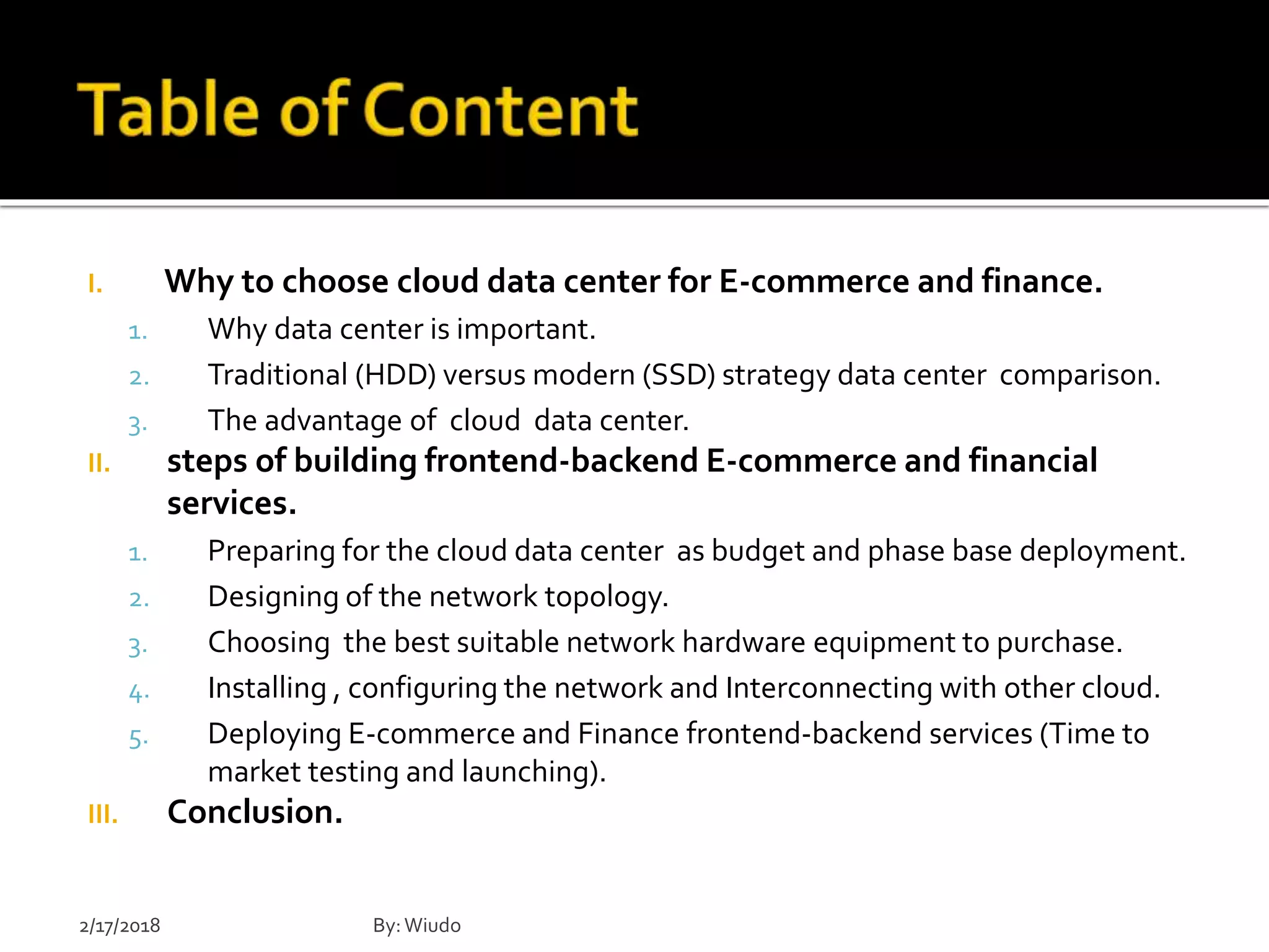 Deploying cost effective cloud data center | PPT