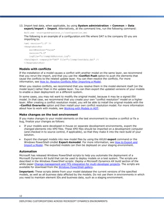 Deploying Customizations across Microsoft dynamics ax 2012 environments | PDF