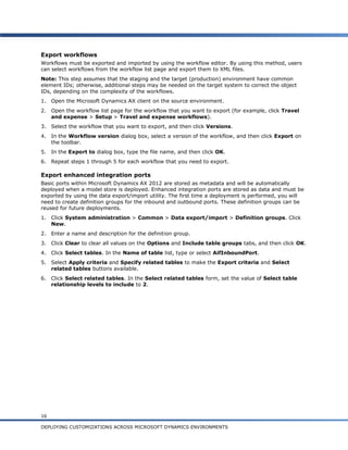 Deploying Customizations across Microsoft dynamics ax 2012 environments | PDF