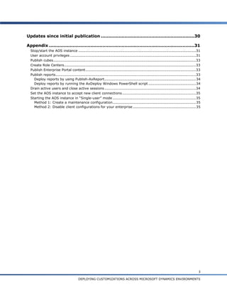 Deploying Customizations across Microsoft dynamics ax 2012 environments | PDF
