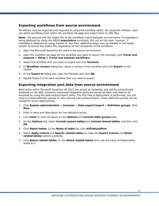 Deploying customizations across microsoft dynamics ax 2012 environments ax2012 | PDF