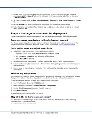 Deploying customizations across microsoft dynamics ax 2012 environments ax2012 | PDF