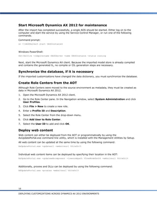 Deploying customizations across microsoft dynamics ax 2012 environments ax2012 | PDF