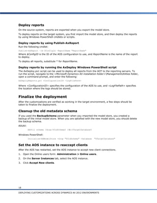 Deploying customizations across microsoft dynamics ax 2012 environments ax2012 | PDF