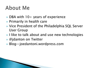Deploying data tier applications sql saturday dc | PPTX