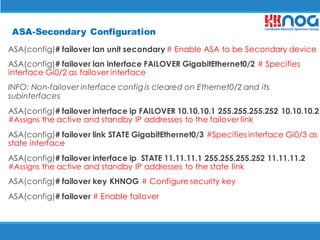 Deploy Failover/High Availability in ASA Firewall | PPT