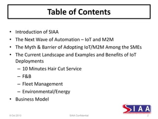 Deploying IoT M2M Technology for Productivity | PPT