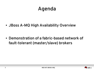 Deploying JBoss A-MQ in a high availability (HA) environment | PPT