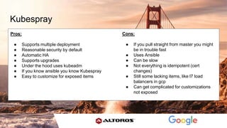 Deploying Kubernetes on GCP with Kubespray | PPTX