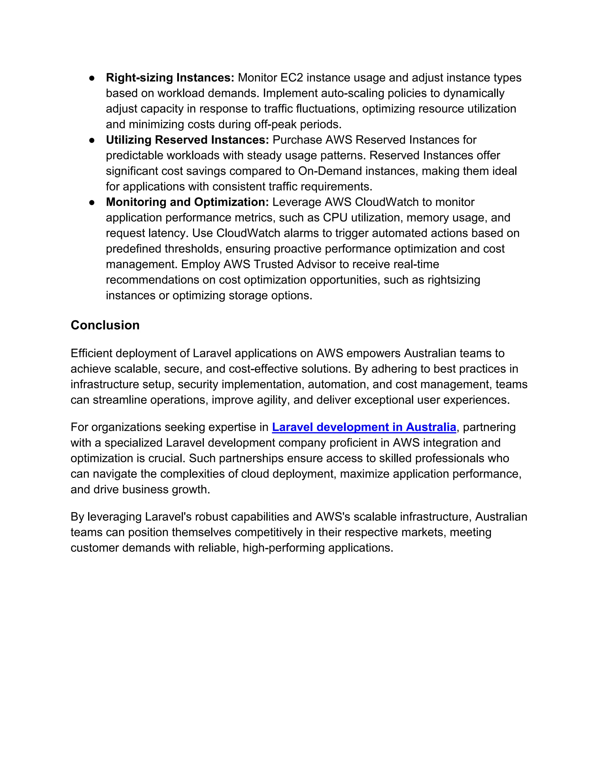 Deploying Laravel on AWS: Best Practices for Australian Teams | PDF | Cloud Computing | Internet