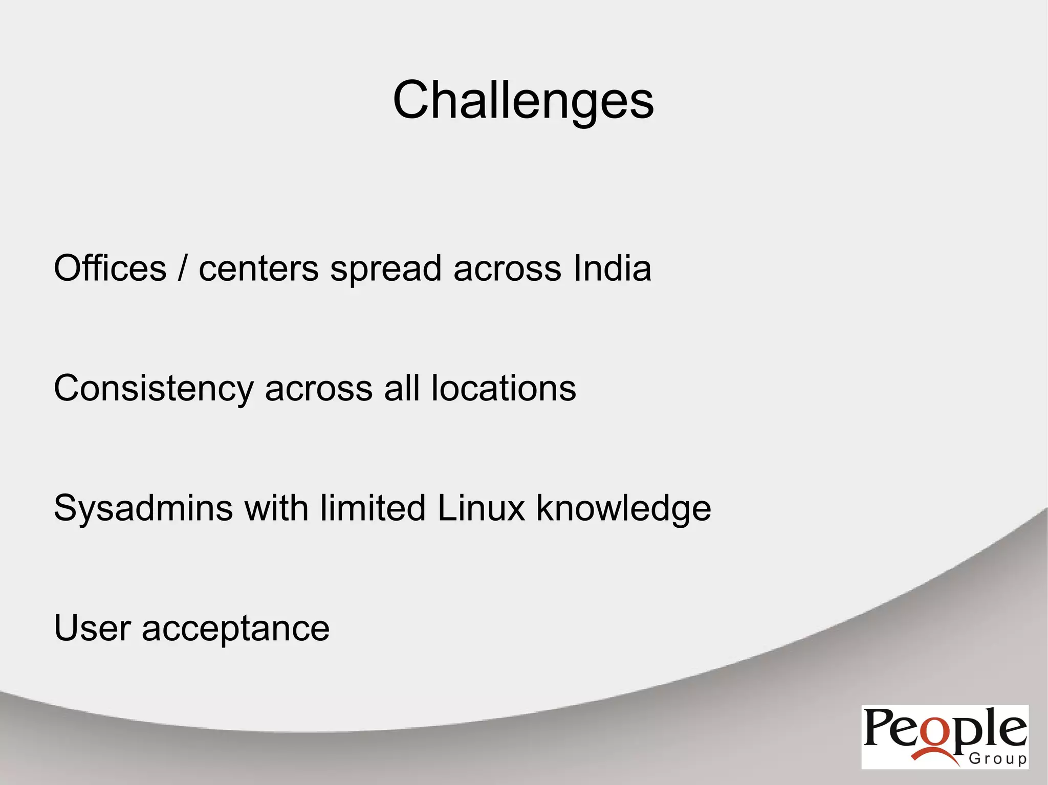 Deploying linux in enterprise | PPT