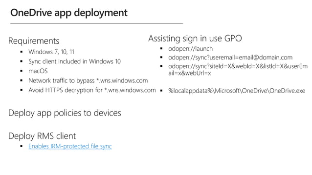 Deploying & Managing OneDrive | PPT