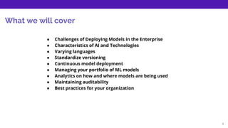 Deploying ML models in the enterprise | PPT