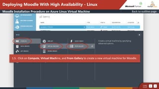 Deploying Moodle With High Availability and auto-scale on Microsoft Azure platform | PPT