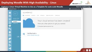 Deploying Moodle With High Availability and auto-scale on Microsoft Azure platform | PPT