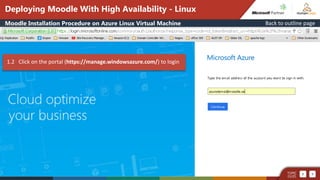 Deploying Moodle With High Availability and auto-scale on Microsoft Azure platform | PPT