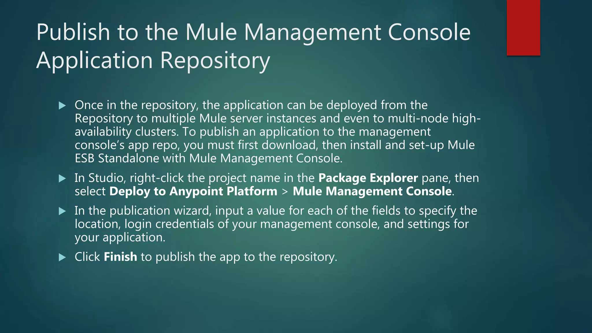 Deploying mule applications | PPT