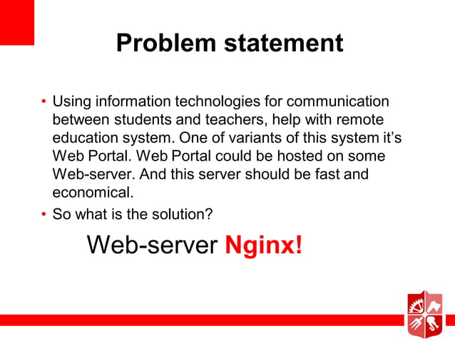 Deploying nginx with minimal system resources | PPT